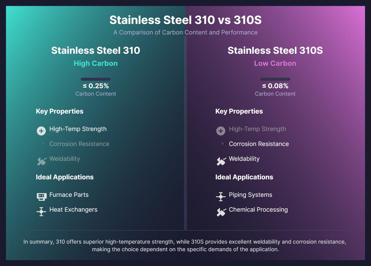 Stainless Steel 310 vs 310S: Detailed Comparative Guide - MFG Shop