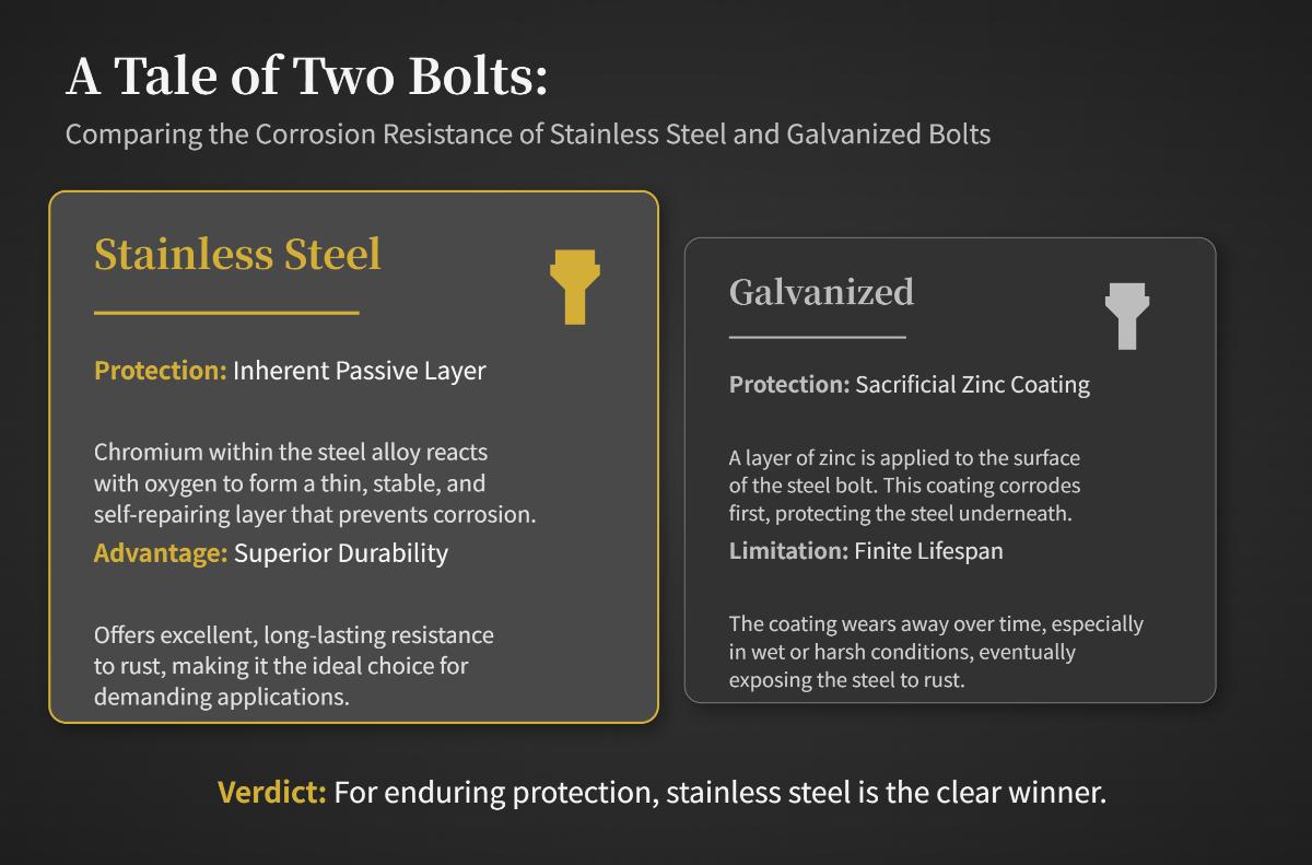 Stainless Steel vs Galvanized Bolts: Corrosion Resistance and Durability - MFG Shop