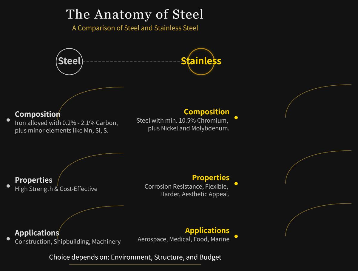Steel vs Stainless Steel: Key Differences and Applications - MFG Shop
