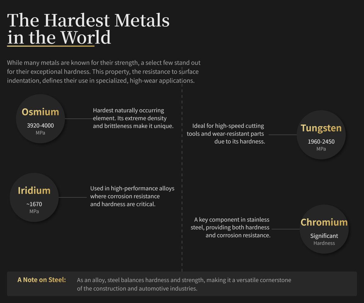 The Hardest Metals in the World: A Comprehensive Guide - MFG Shop