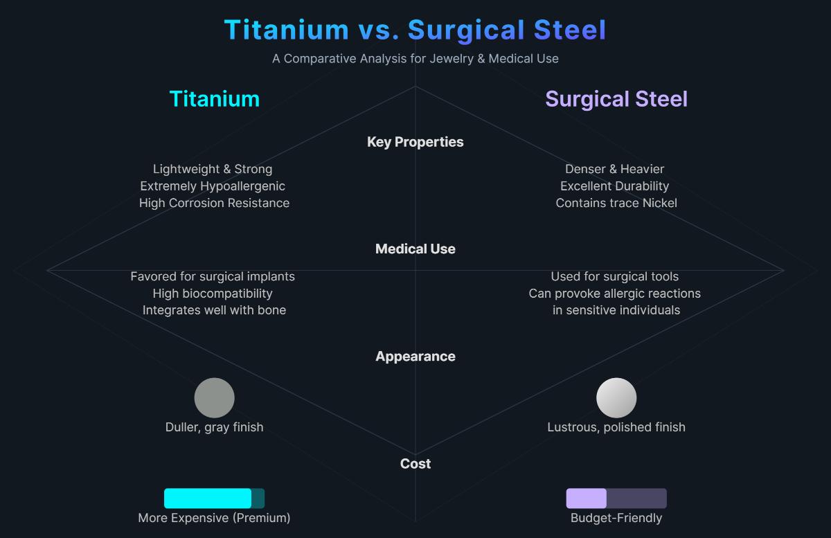 Titanium vs Surgical Steel: Key Differences for Jewelry and Medical Use ...