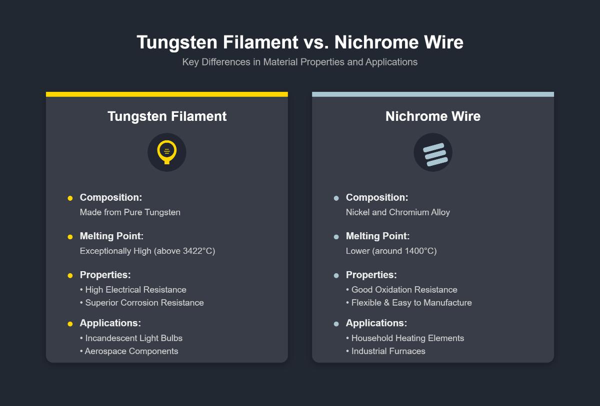 Tungsten Filament vs Nichrome Wire: A Comparative Analysis - MFG Shop