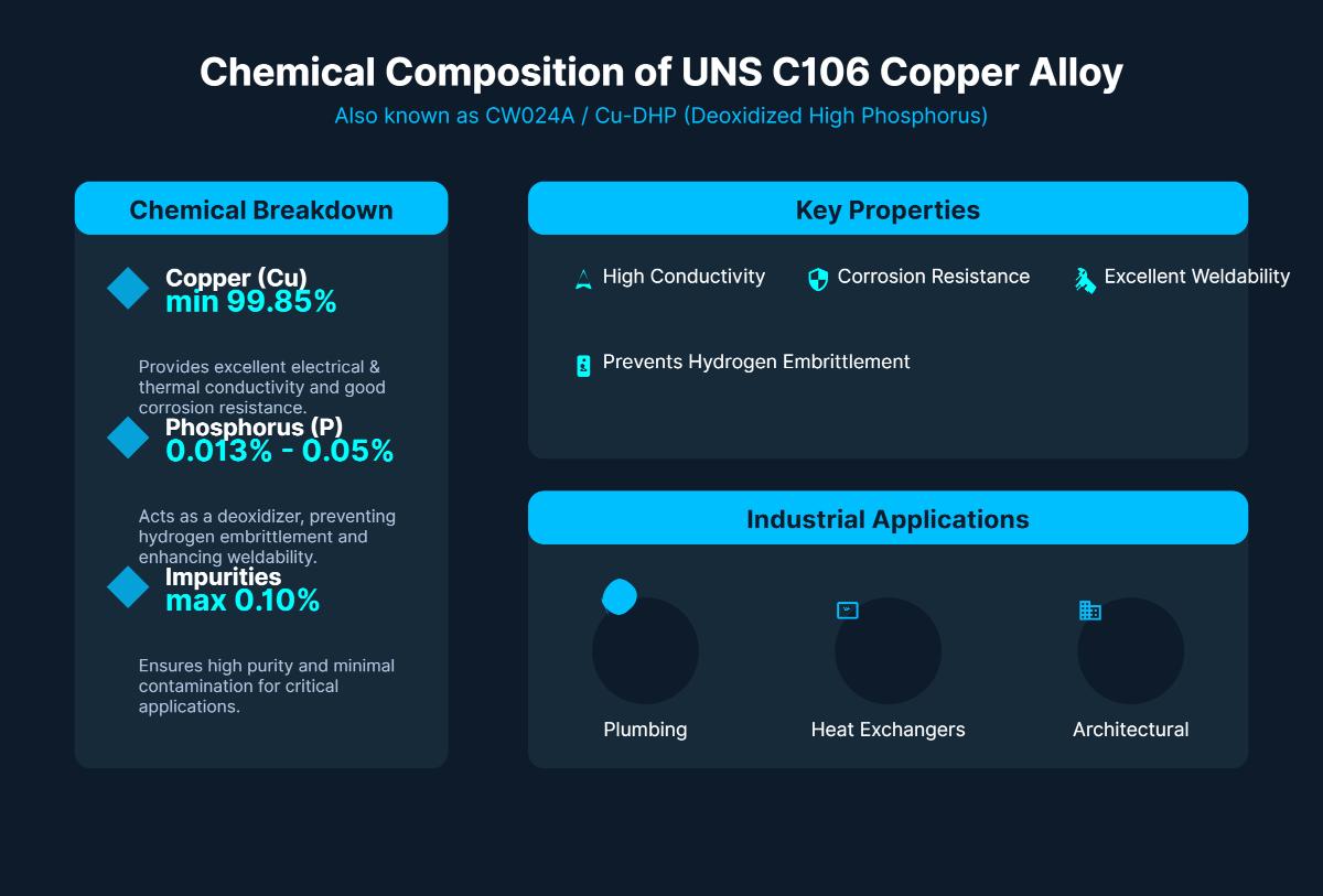 UNS C106 Copper Alloy: Properties, Composition, and Uses - MFG Shop