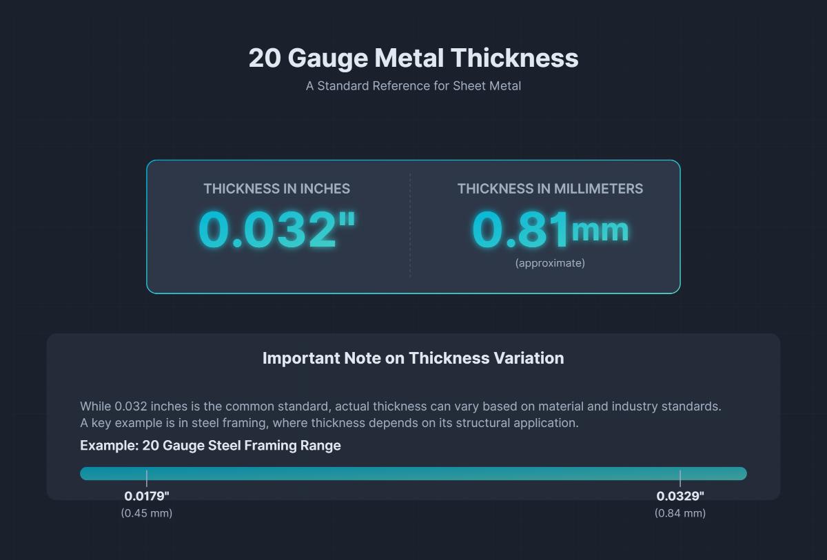 Understanding 20 Gauge Metal Thickness: A Beginner's Guide - MFG Shop