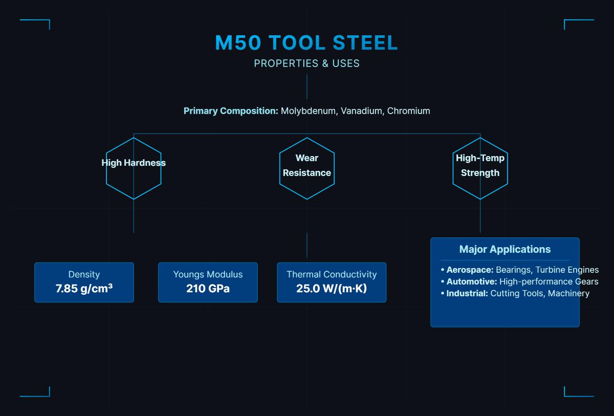 Understanding M50 Tool Steel: Composition, Properties, and Uses - MFG Shop