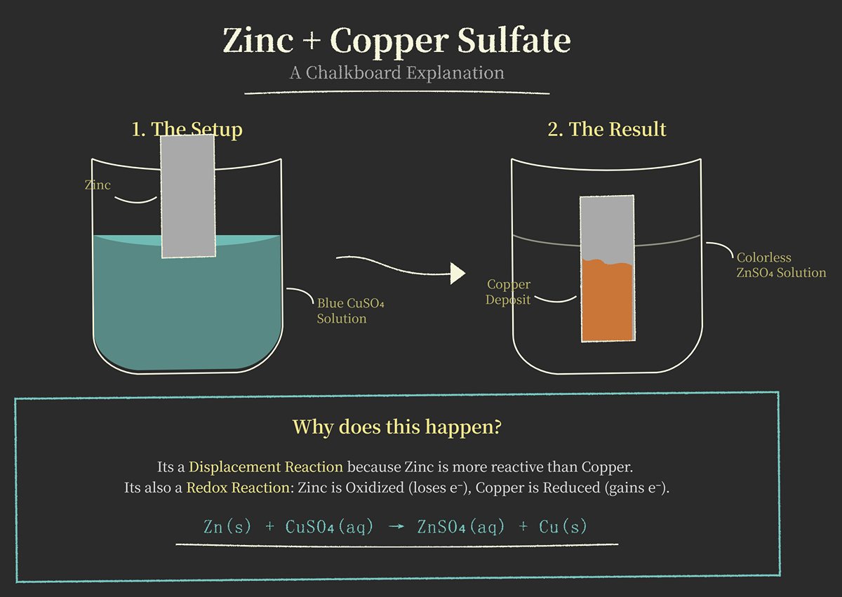 Understanding Zinc Displacing Copper in Copper(II) Sulfate Solution ...