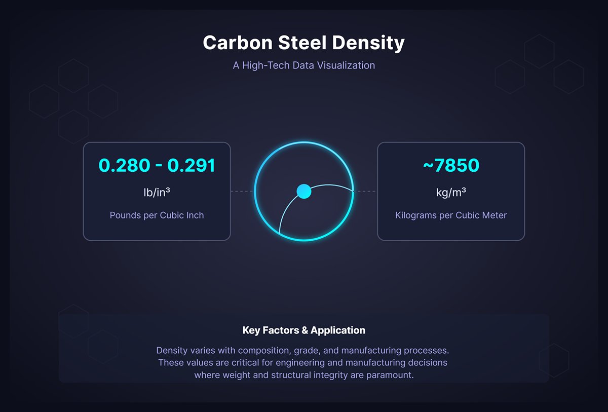 Understanding the Density of Carbon Steel: lb/in³ and kg/m³ - MFG Shop