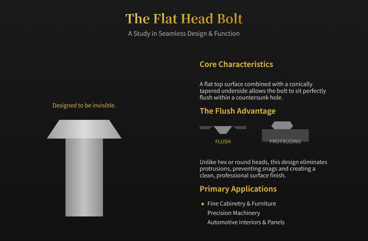 What Is a Flat Head Bolt? Uses and Types - MFG Shop